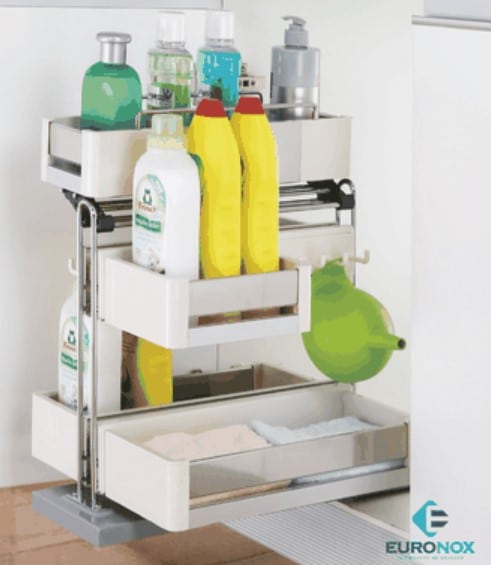 Kệ đựng chất tẩy rửa inox nan kết hợp nhựa Euronox EU3-350SP » Bếp 365 ...